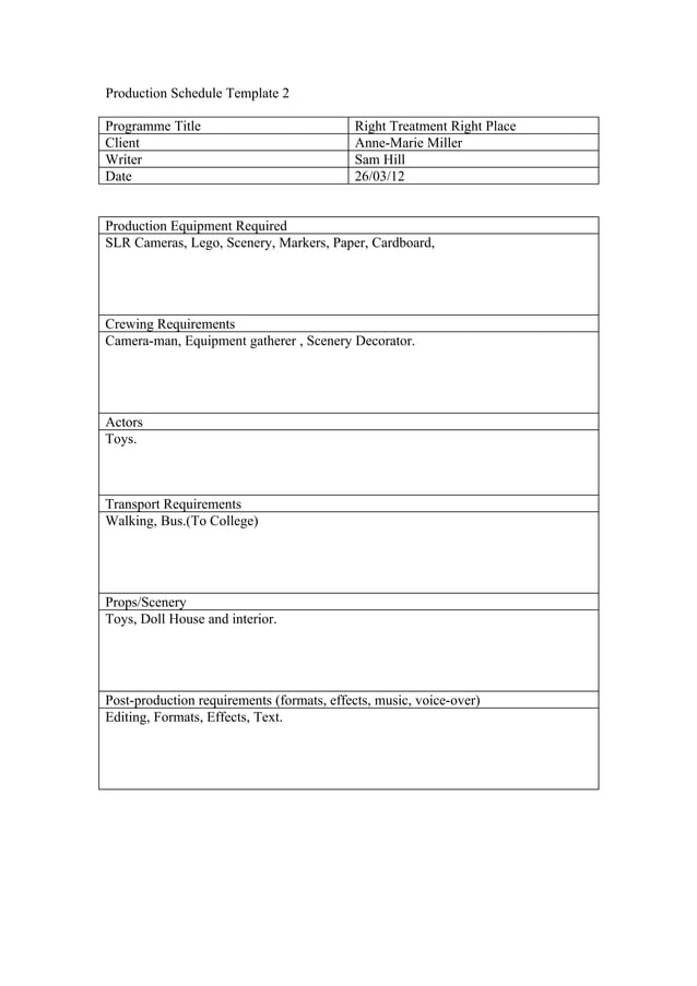 Production schedule template_2 | DOC