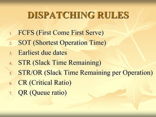 Production scheduling | PPT