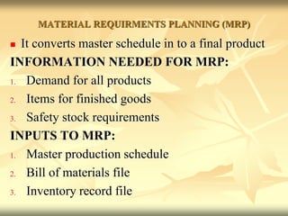 Production scheduling | PPT