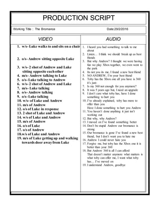 Production script | DOCX