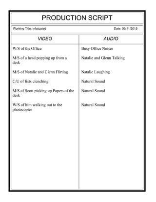 Production script scene 1. | DOC
