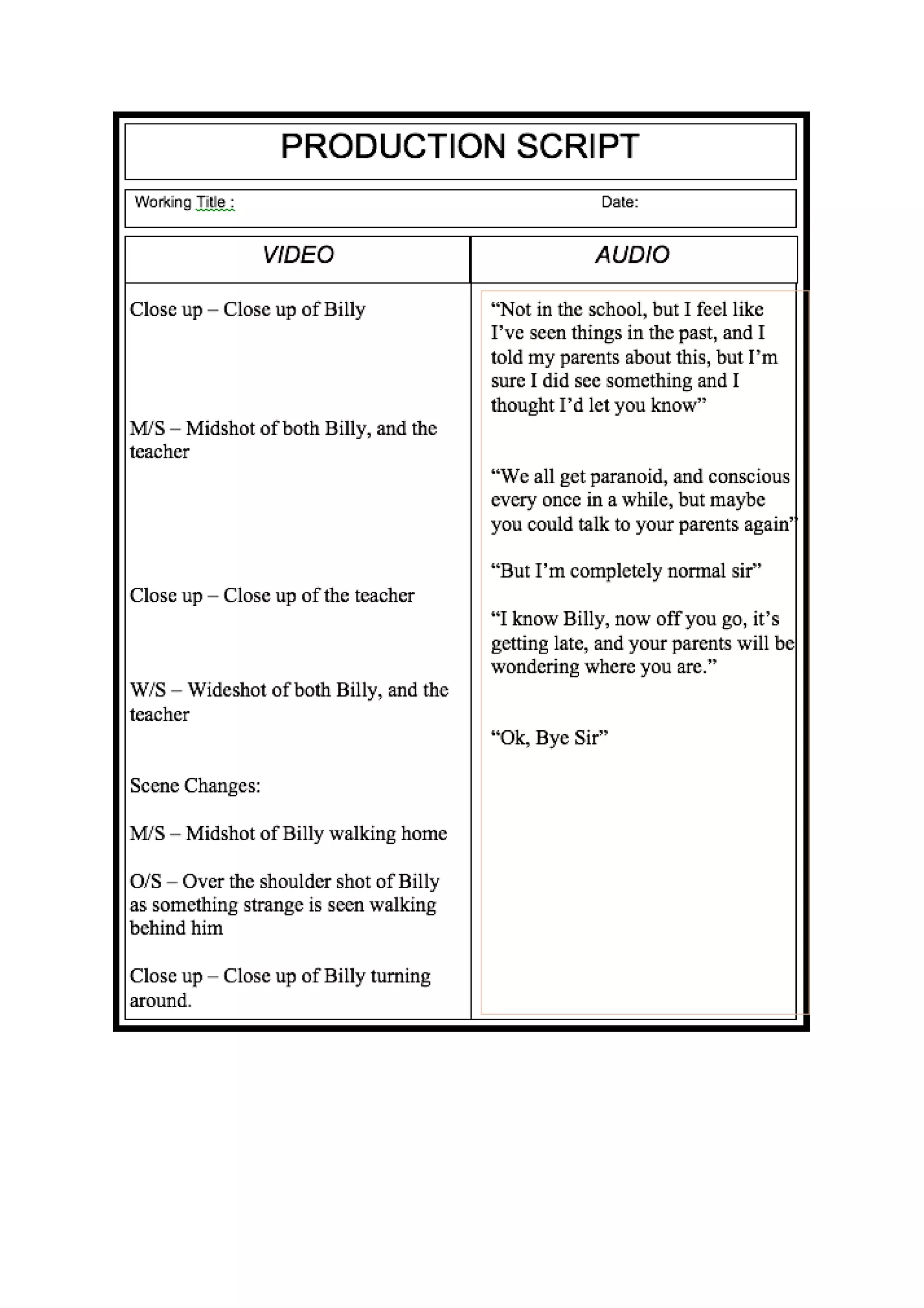 Production script for unit 11 | DOCX