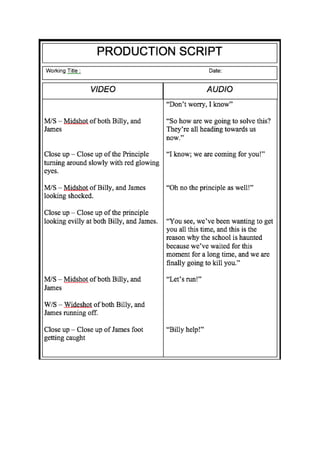 Production script for unit 11 | DOCX