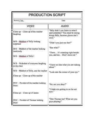 Production script for unit 11 | DOCX