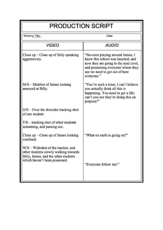 Production script for unit 11 | DOCX