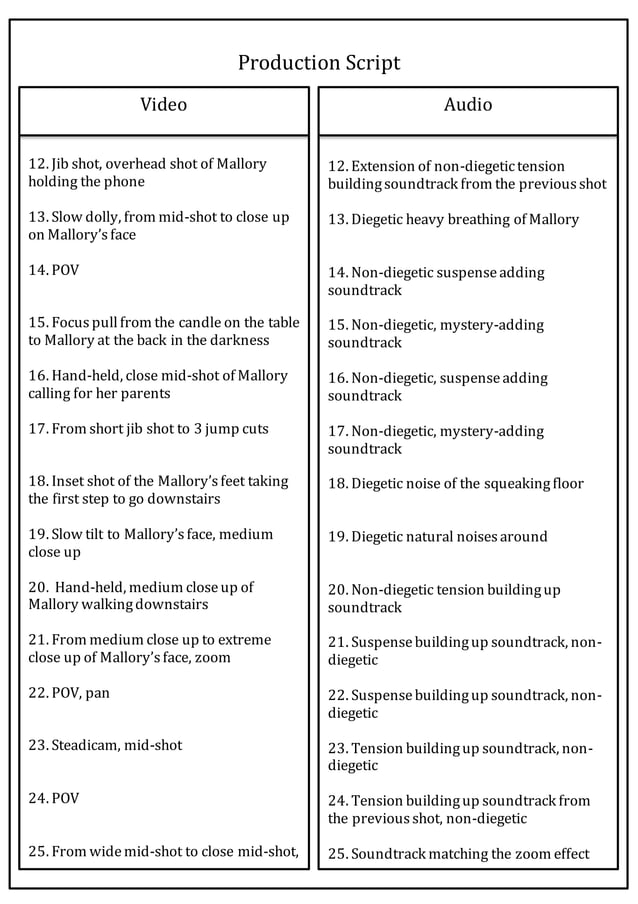 Production Script | PDF