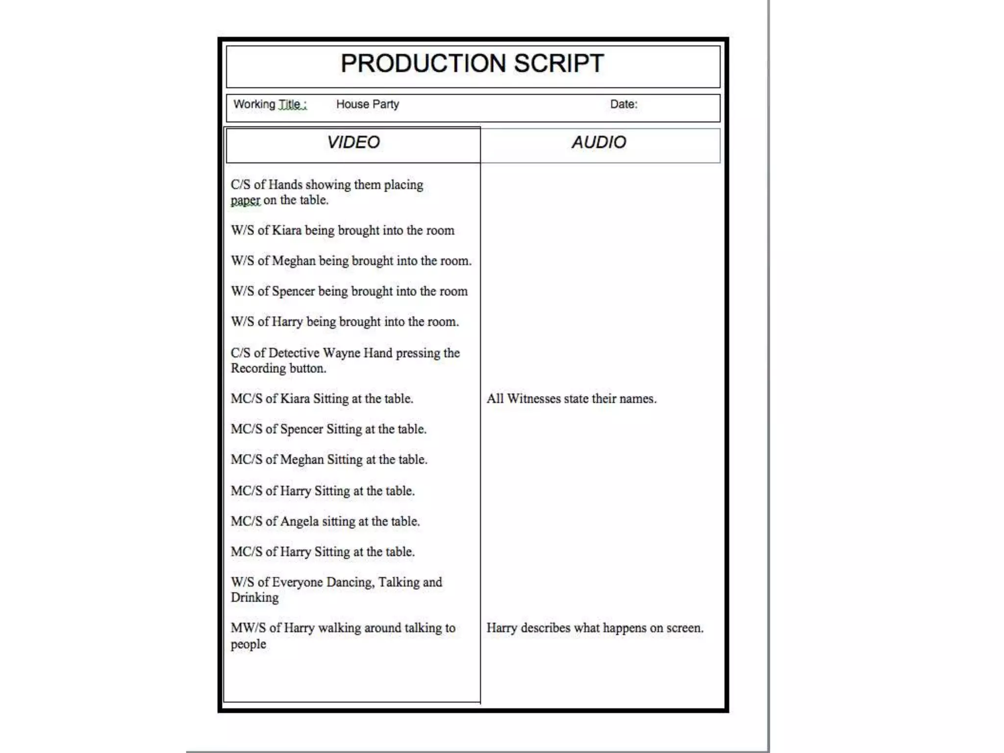 Production script powerpoint | PPT