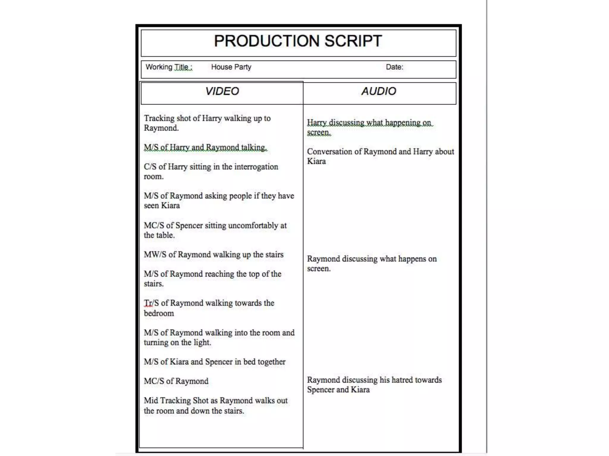 Production script powerpoint | PPT