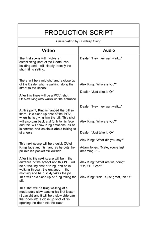 Production scripts | PDF