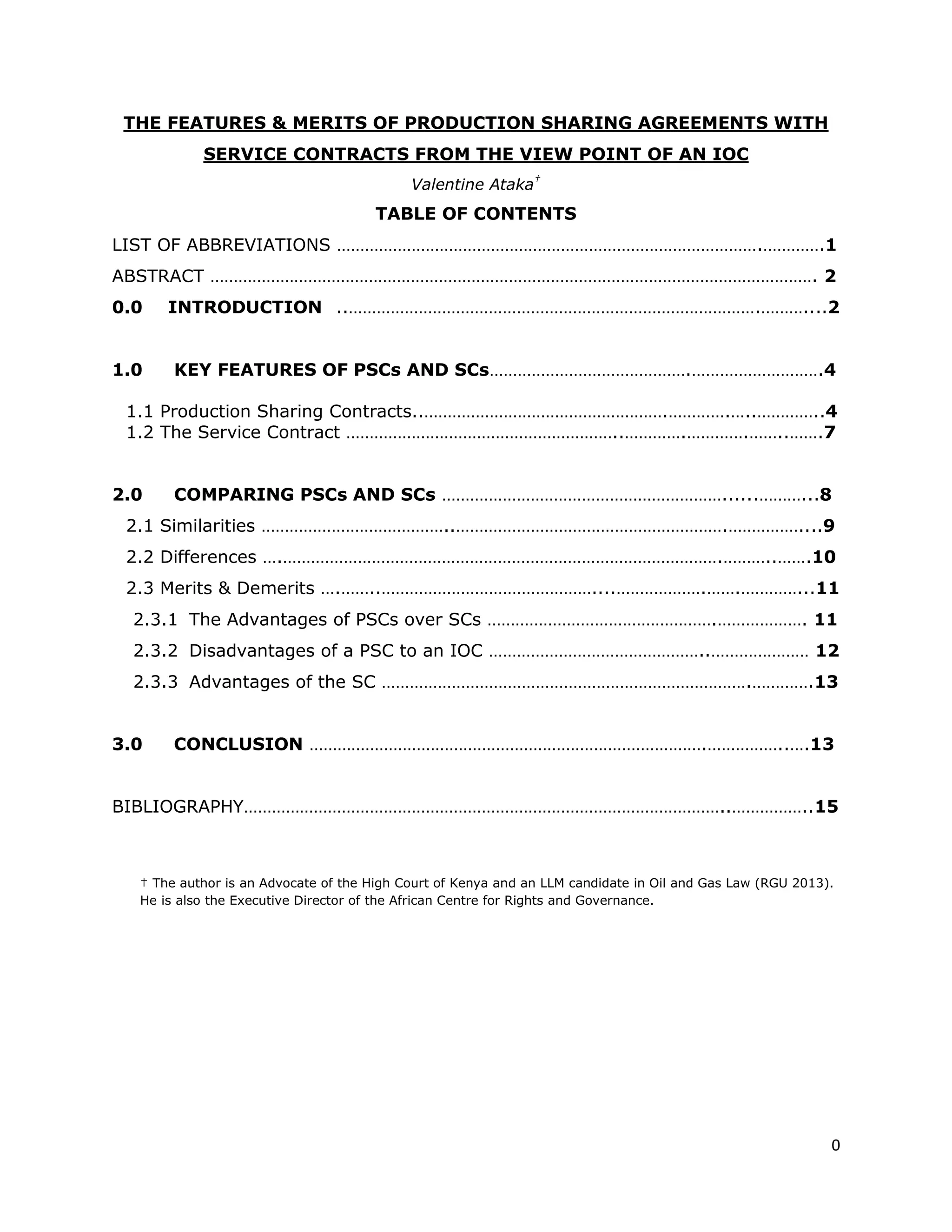 Production sharing agreements vs service contracts from the view of an ...