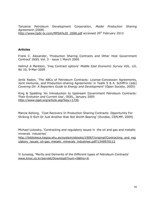 Production sharing agreements vs service contracts from the view of an ...