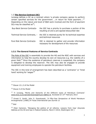 Production sharing agreements vs service contracts from the view of an ...