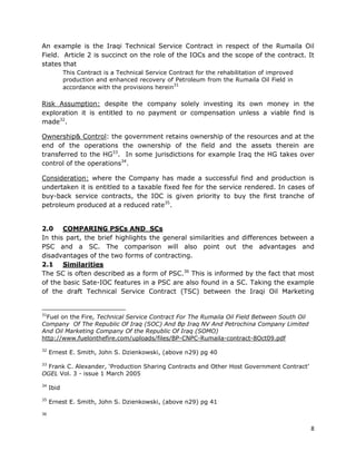 Production sharing agreements vs service contracts from the view of an ...