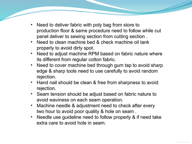 Production SOP for apparel Manufacturing | PPTX