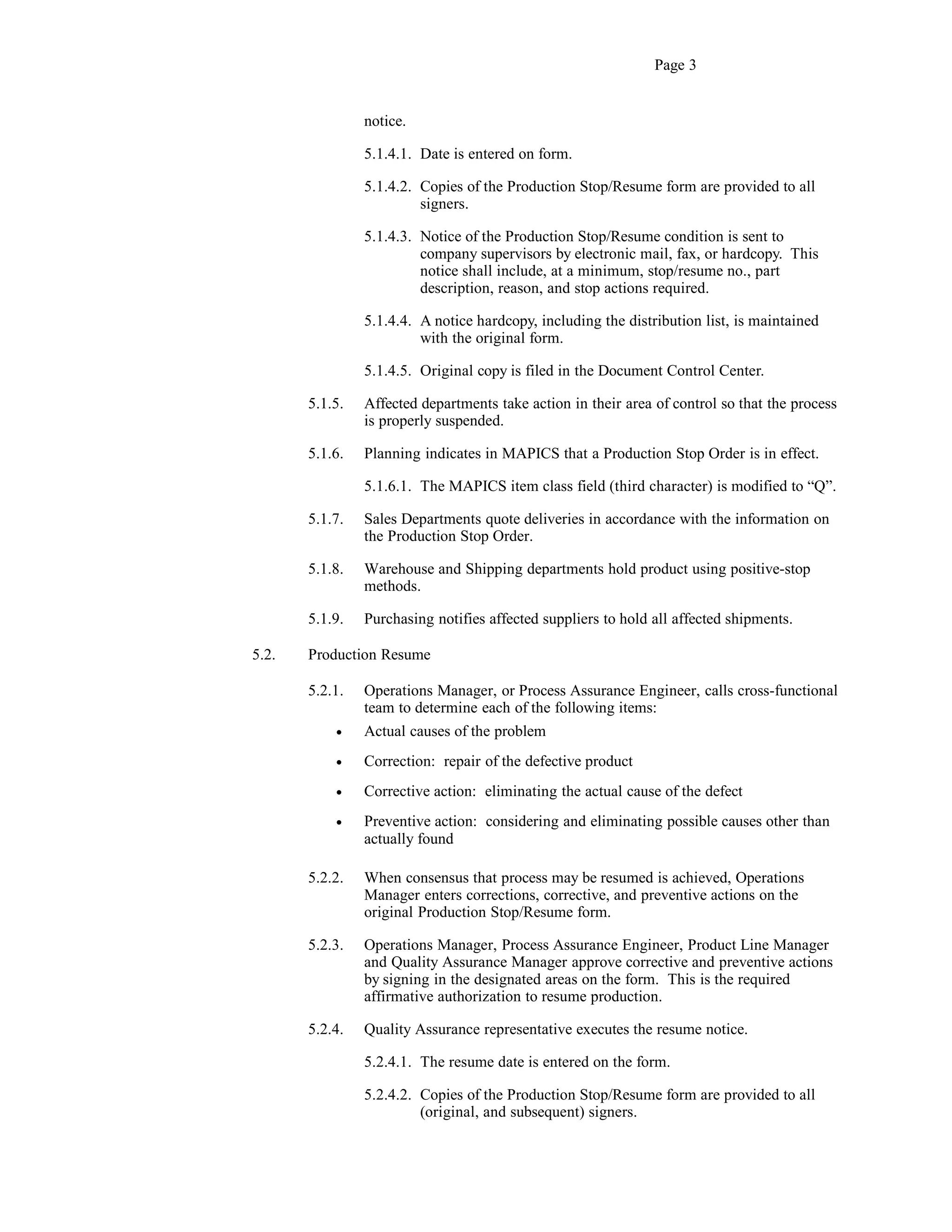 Production stop | DOC