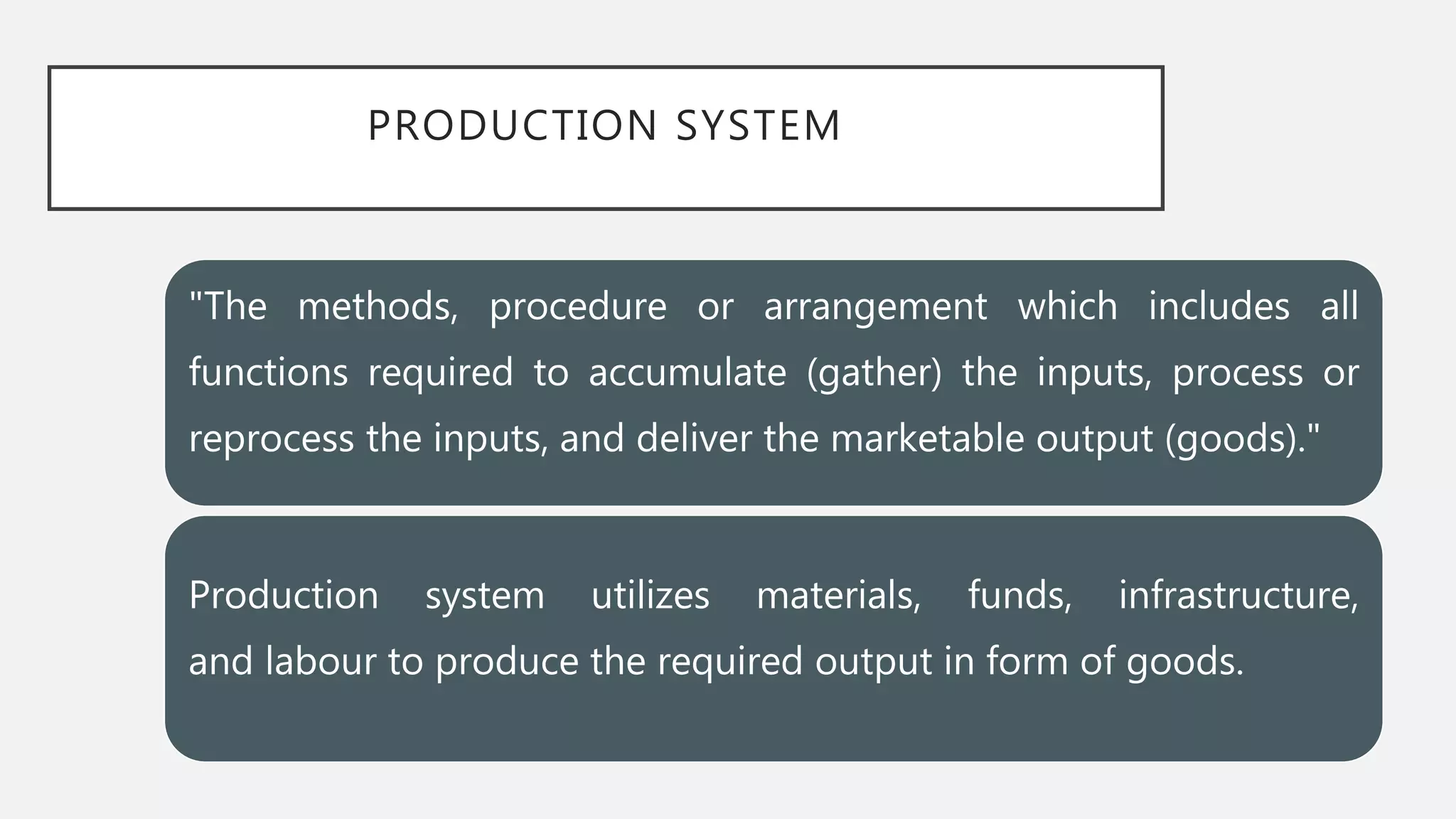 Production system | PPTX