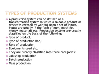 Production systems | PPTX