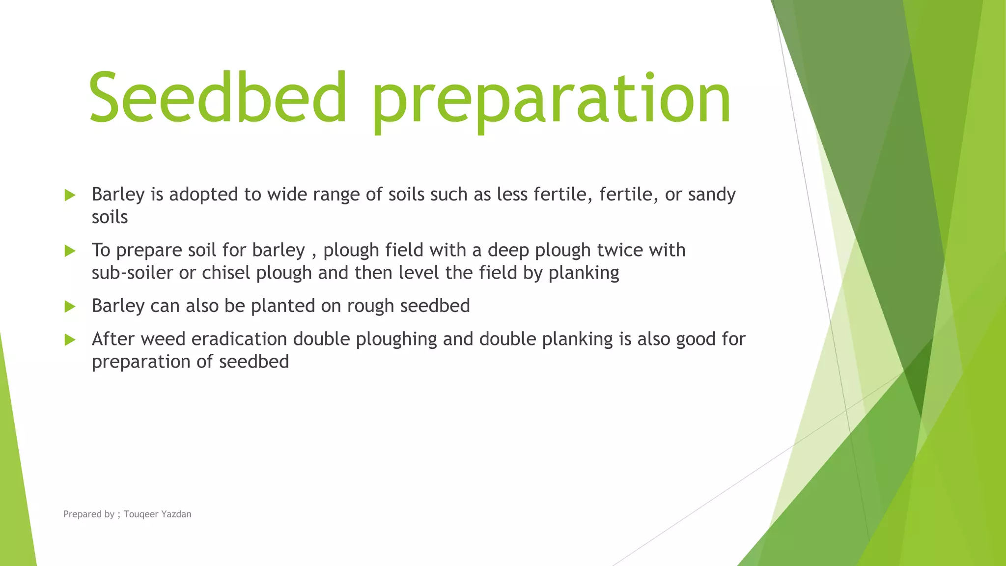 Production technology of barley | PPTX