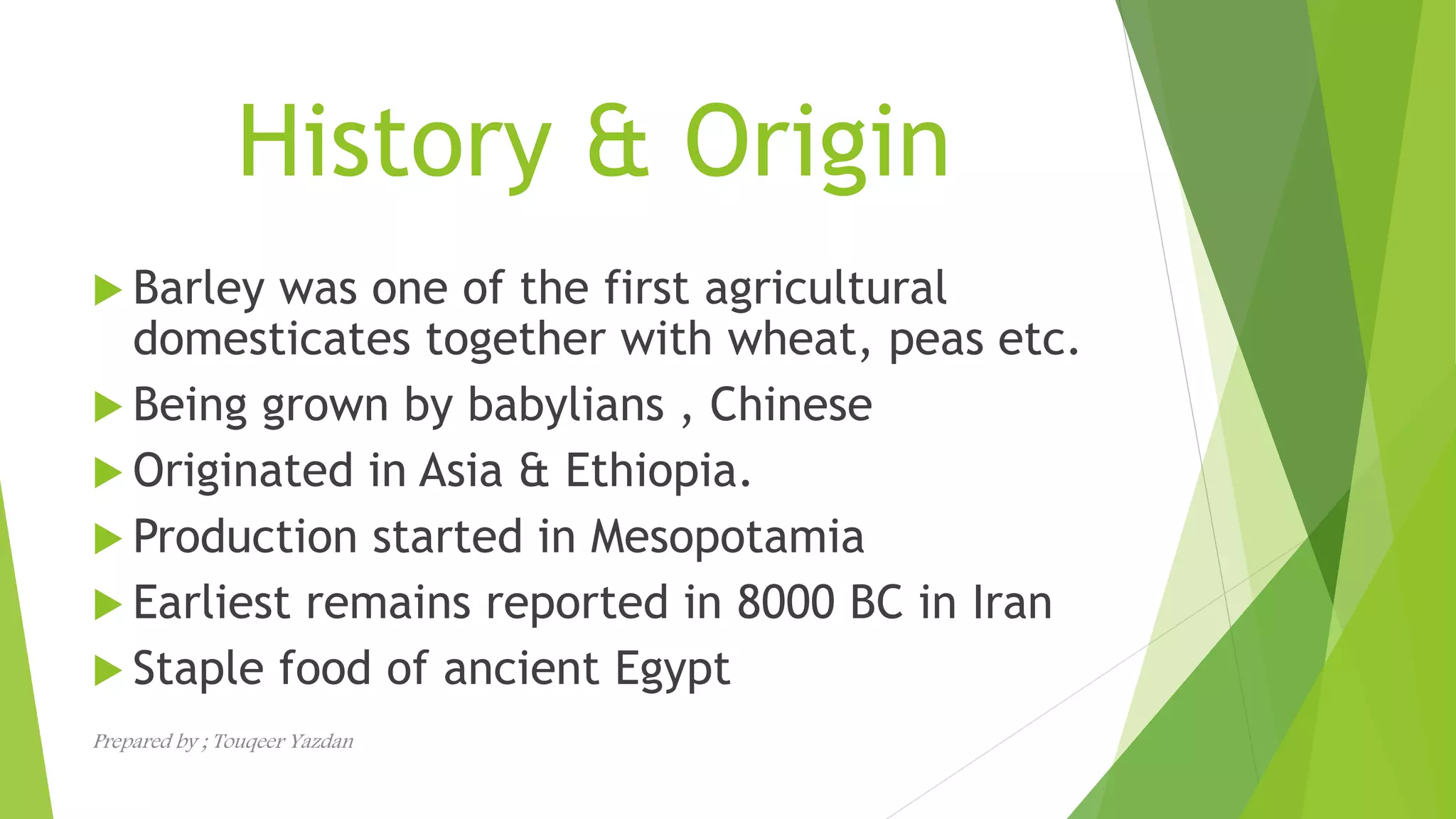 Production technology of barley | PPTX