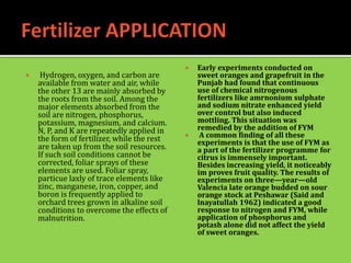 Production technology of citrus fruits | PPTX