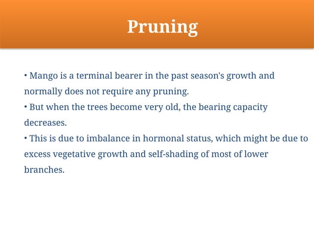 (Horticulture)Production Technology of Mango .pptx | Gardening | Home & Garden
