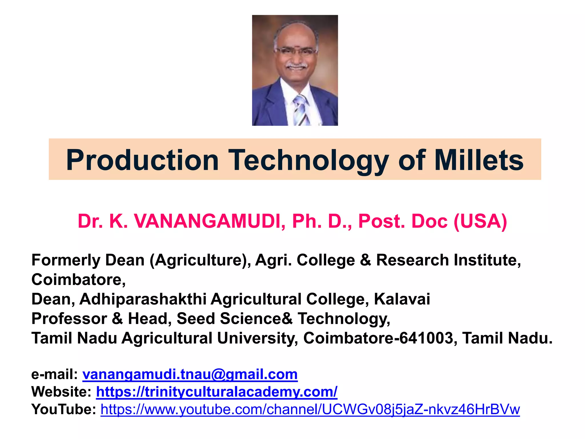 Production Technology of Millets.ppt