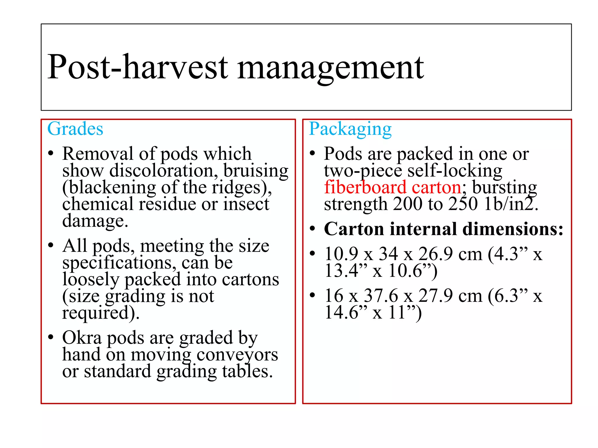 Production technology of okra | PPTX