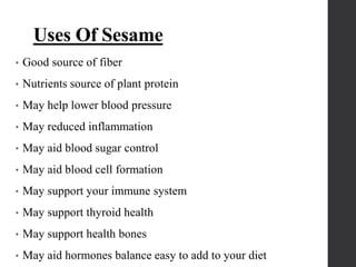 Production technology of sesamum indicum or sesamum | PPTX