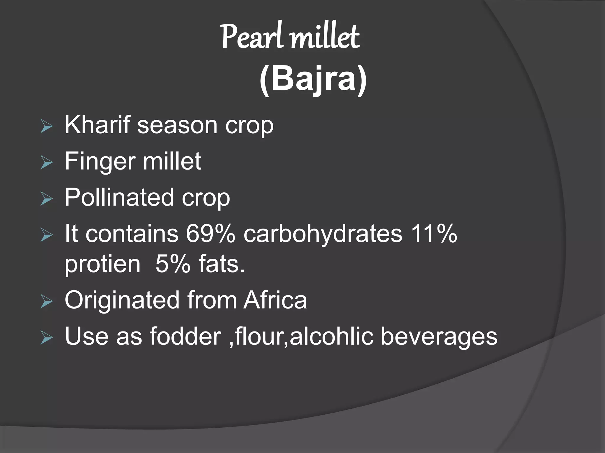 Production technology of sorghum pearl millet and shaftal | PPTX