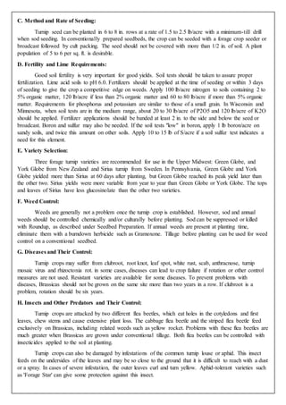 Production technology of turnip | DOCX