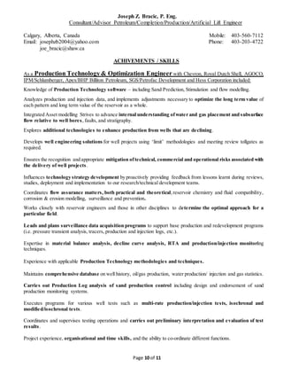 Production technology & optimization engineer achievements | DOCX ...