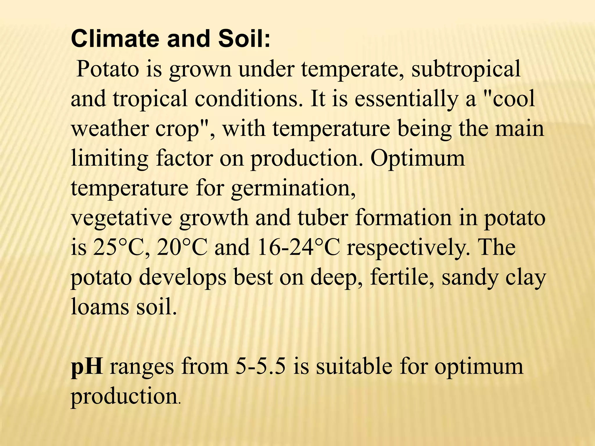 Production tehnology of potato crop | PPTX
