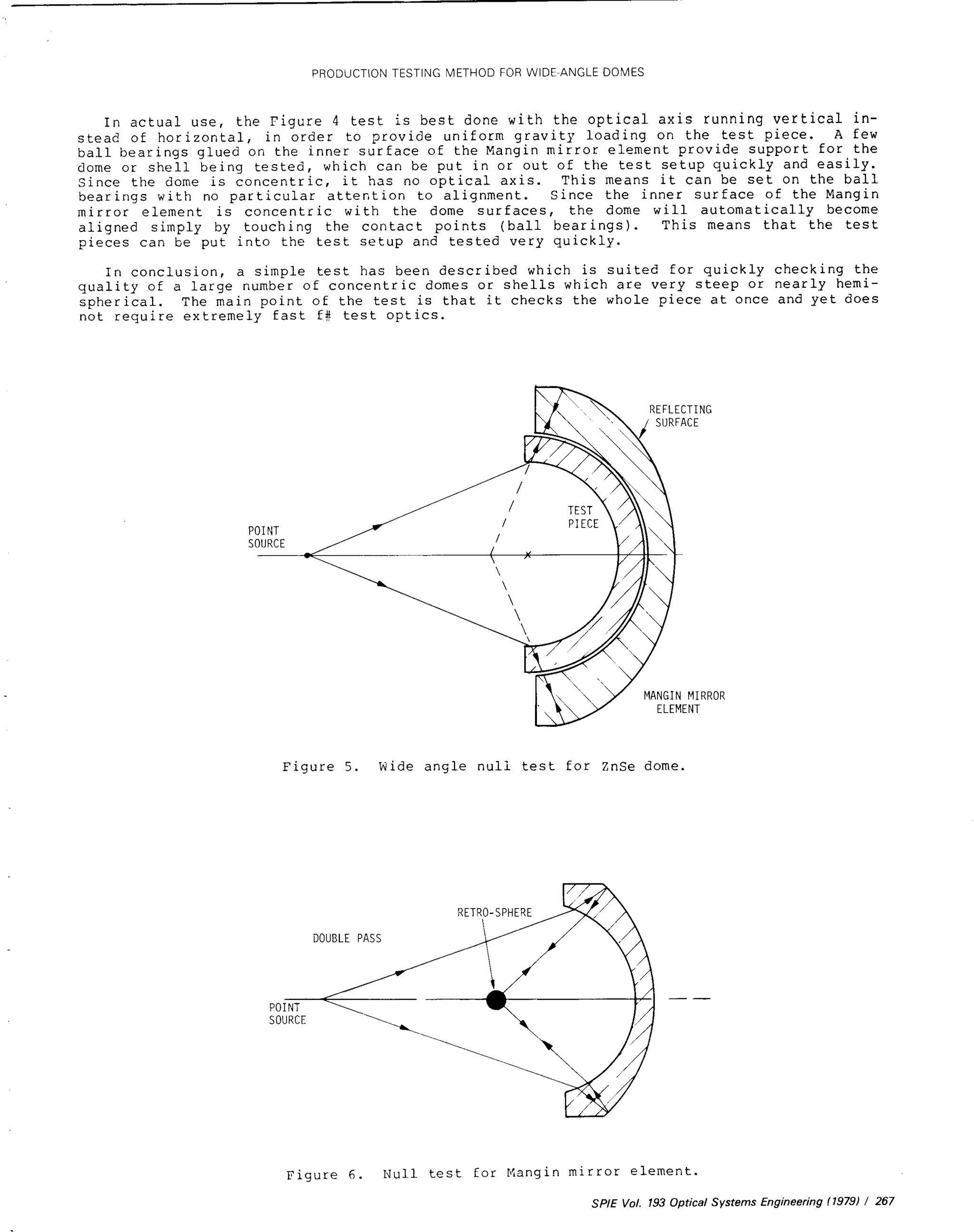 Production testing method for wide angle domes 1979 | PDF