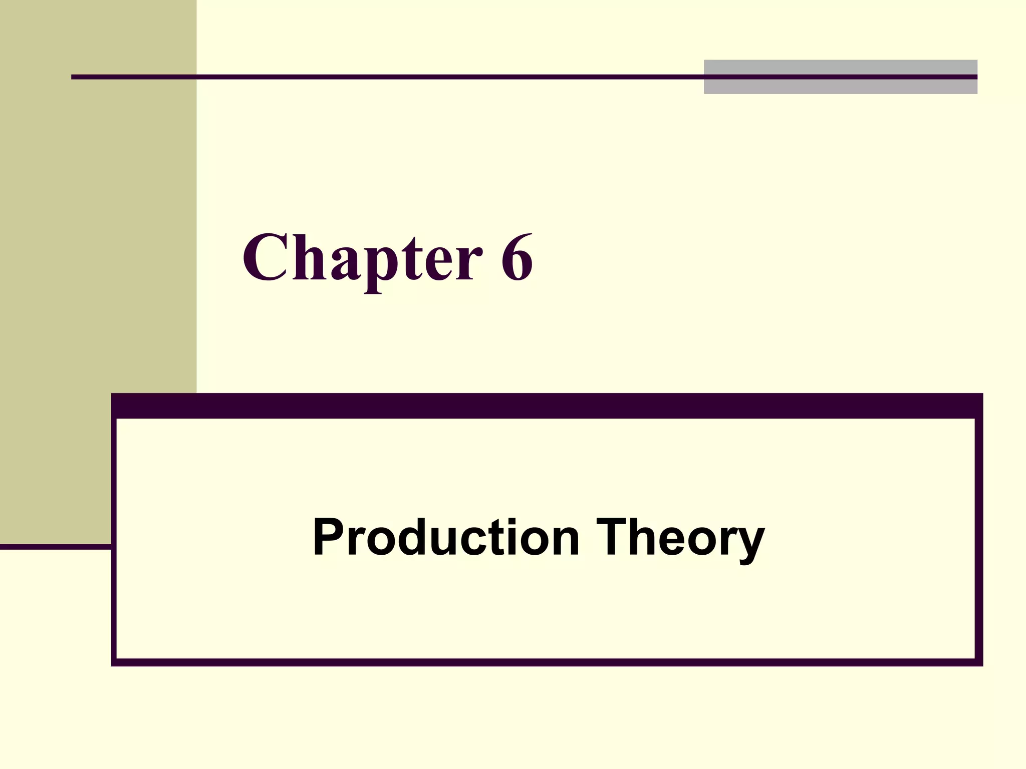Production theory | PPT