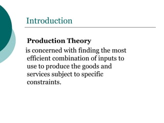 Production theory1a | PPT