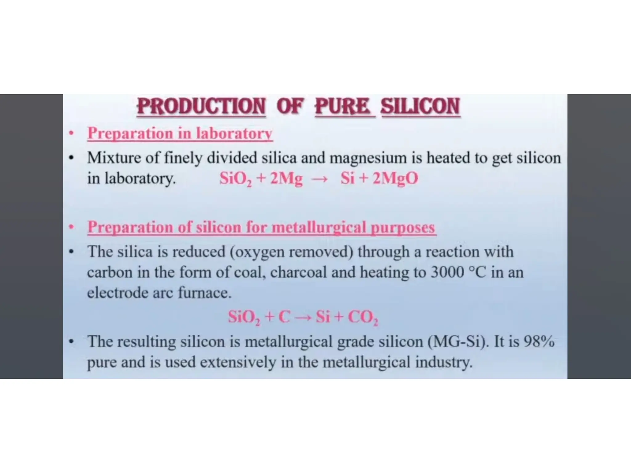 Production to pure silicone and its uses.pptx