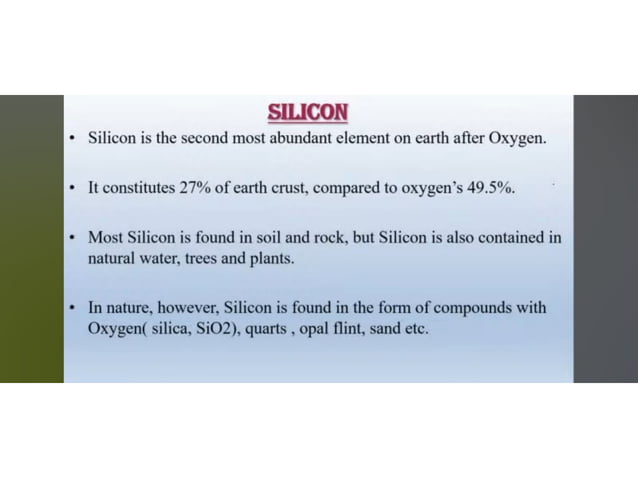 Production to pure silicone and its uses.pptx
