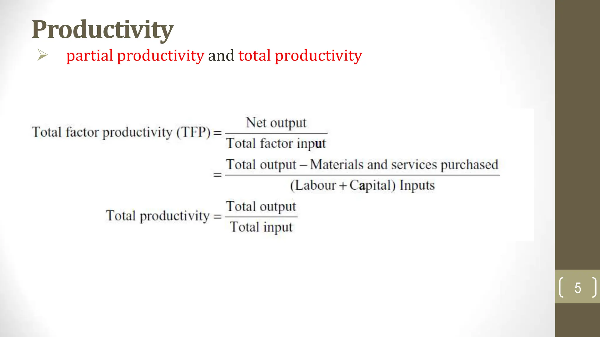 The concept of Production and Productivity | PPT