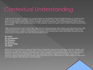 Production workshop powerpoint high school musical | PPTX