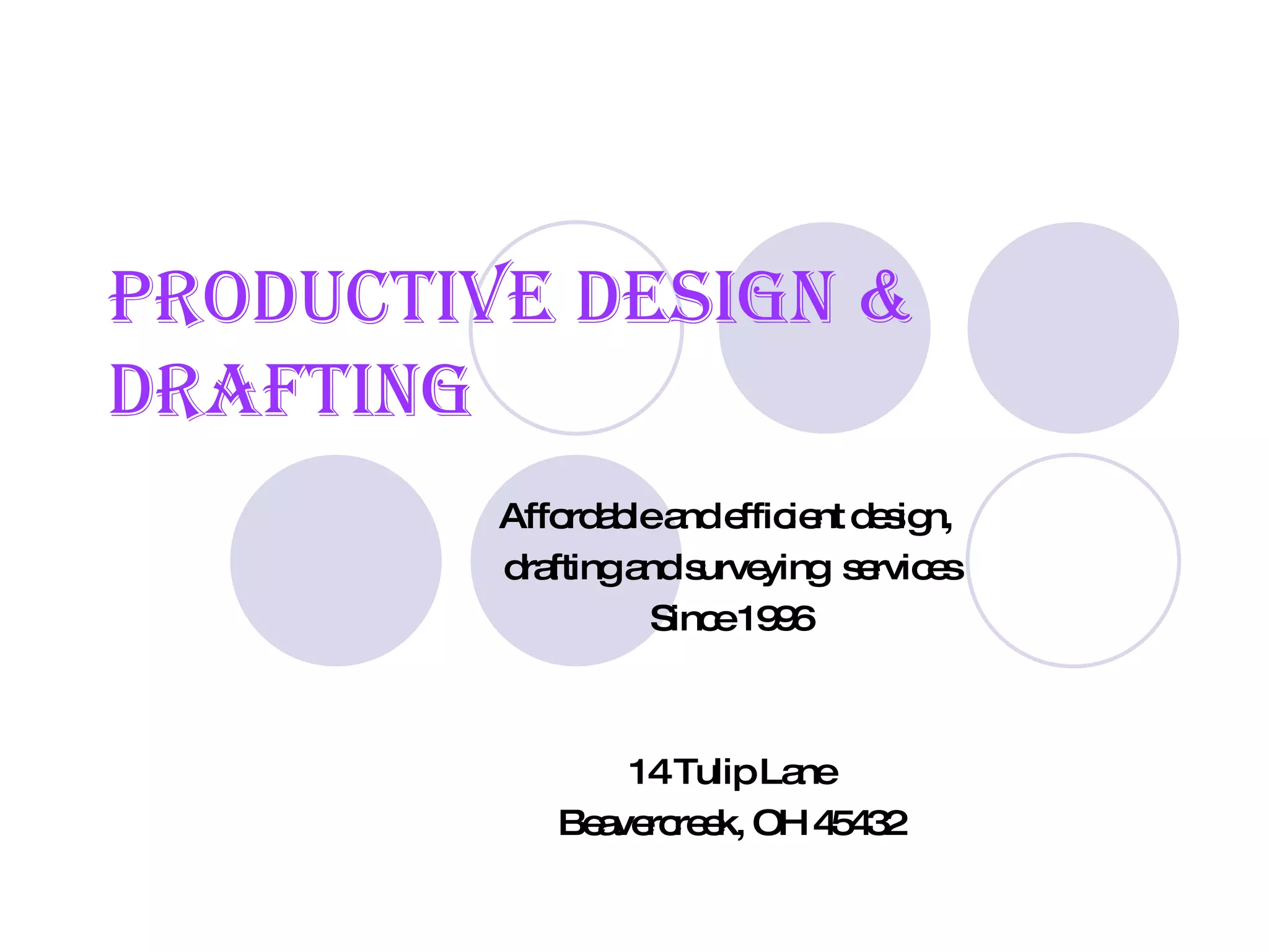 Productive Design & Drafting | PPT