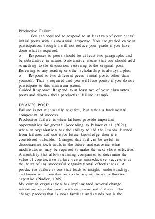 Productive Failure· You are required to respond to at lea | PDF