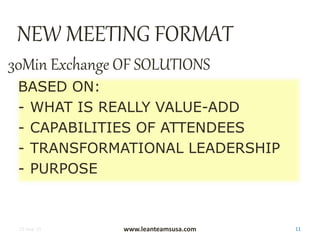 Productive meetings by lean | PPTX