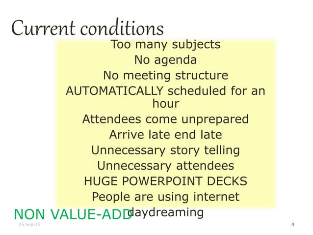 Productive meetings by lean | PPTX