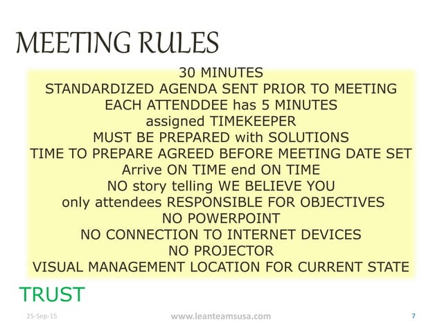Productive meetings by lean | PPTX