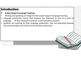 Productive skills :speaking and writing PowerPoint | PDF