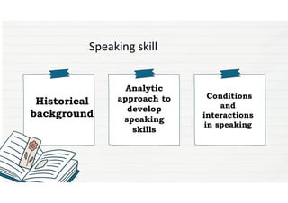 Productive skills :speaking and writing PowerPoint | PDF