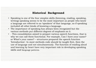 Productive skills :speaking and writing PowerPoint | PDF