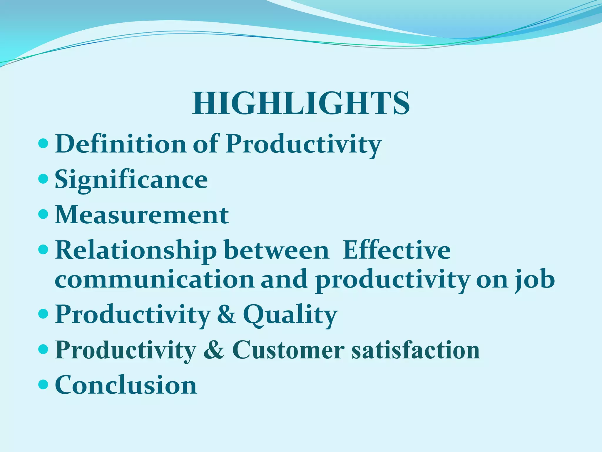 Employee Productivity | PPTX