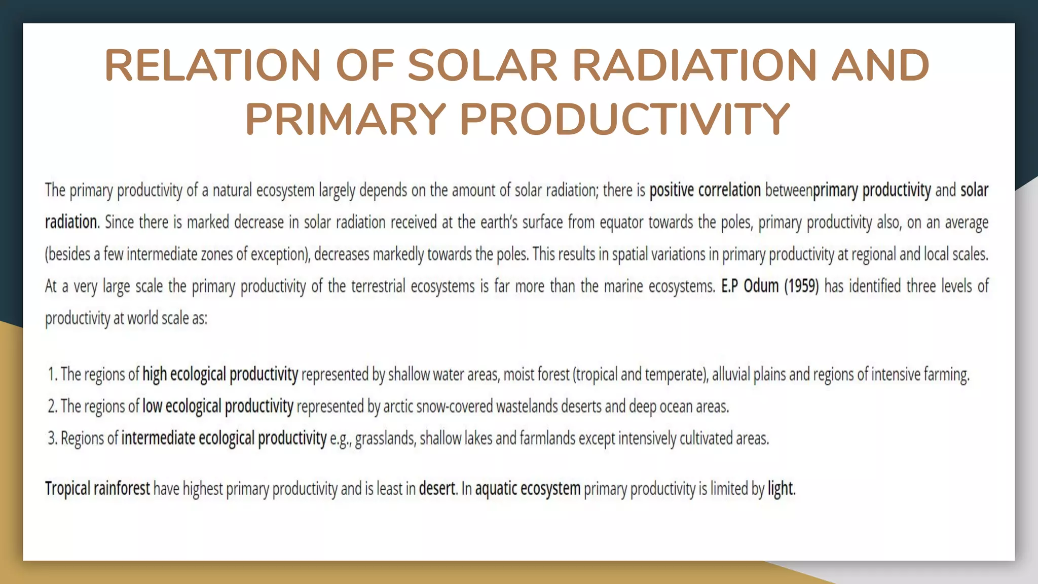 Productivity in ecosystem | PDF