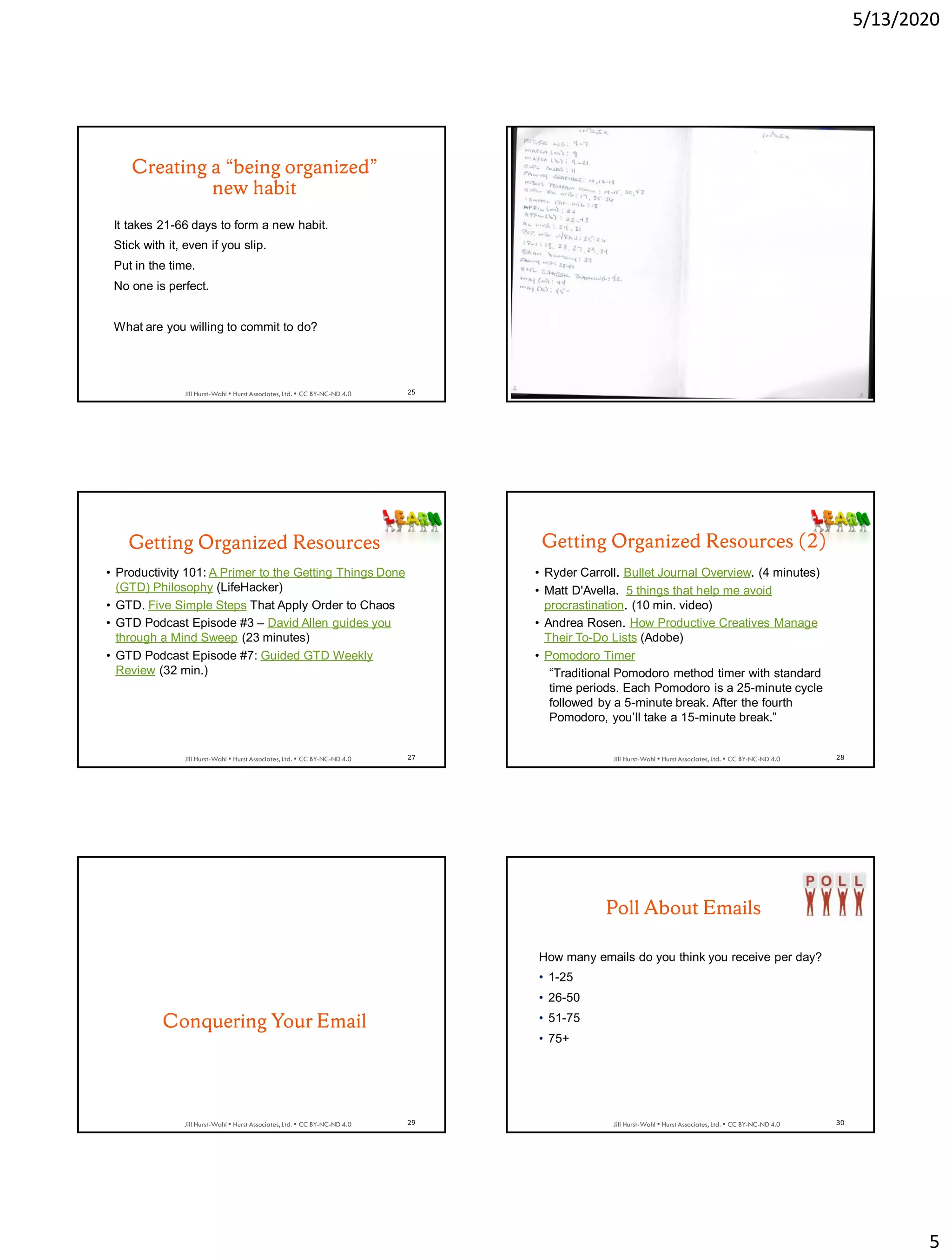 Productivity 101 handout | PDF